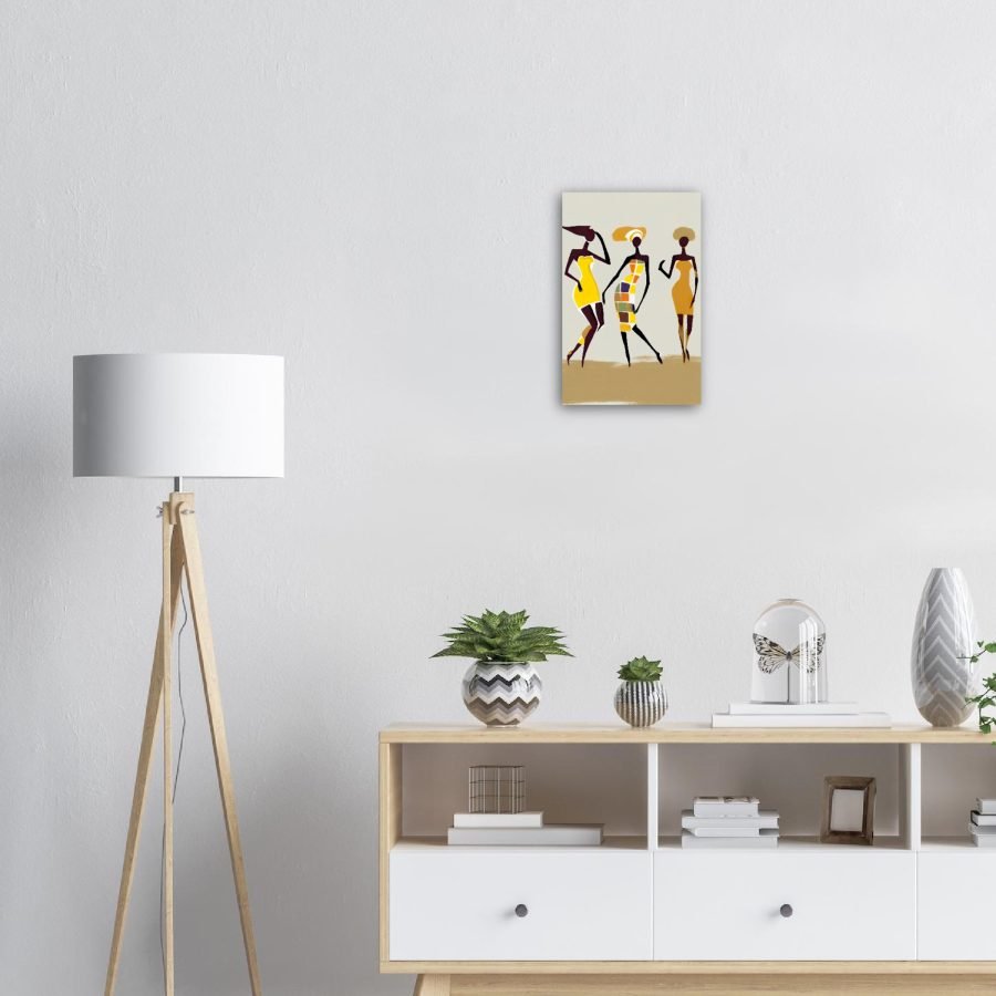 Girls playing at the beach - African Abstract - Le Coin Art